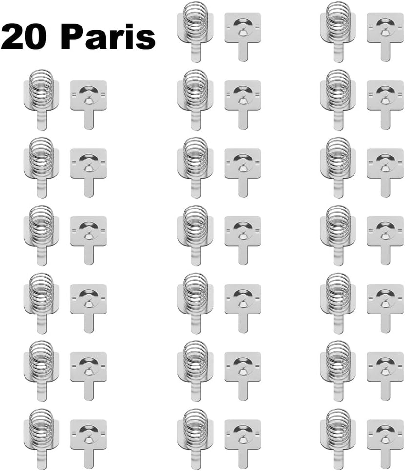 20 Pairs AA AAA Batteries Metal Battery Spring Contact Plate ...