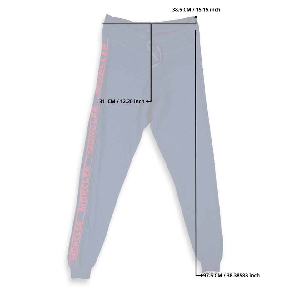 Moncler Knit Jogger Pants Blue Red Logo Tape Side Stripe Pantalone ...