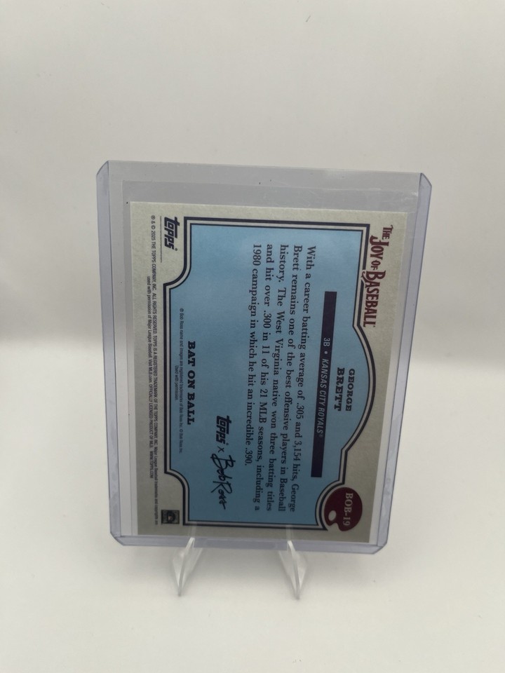 2025 Topps Bob Ross x Joy Of Baseball Bat On Ball BOB-19 George Brett ...