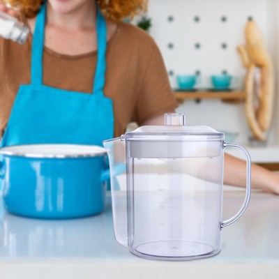 Soup Oil Separator Kettle Measuring Cup Pitcher Oil Filter Pot ...