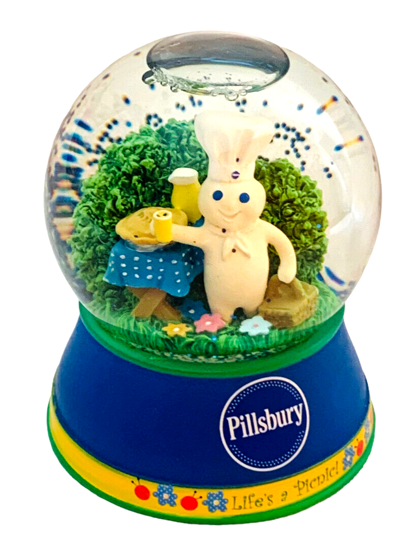 Pillsbury Doughboy Life's a Picnic Snow Glitter Globe Willabee & Ward ...