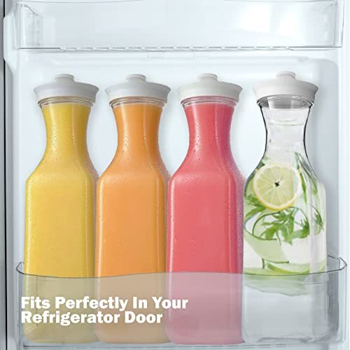 Plastic Water Pitcher With Lid 3pack 50 Oz Square Carafe Pitchers For ...