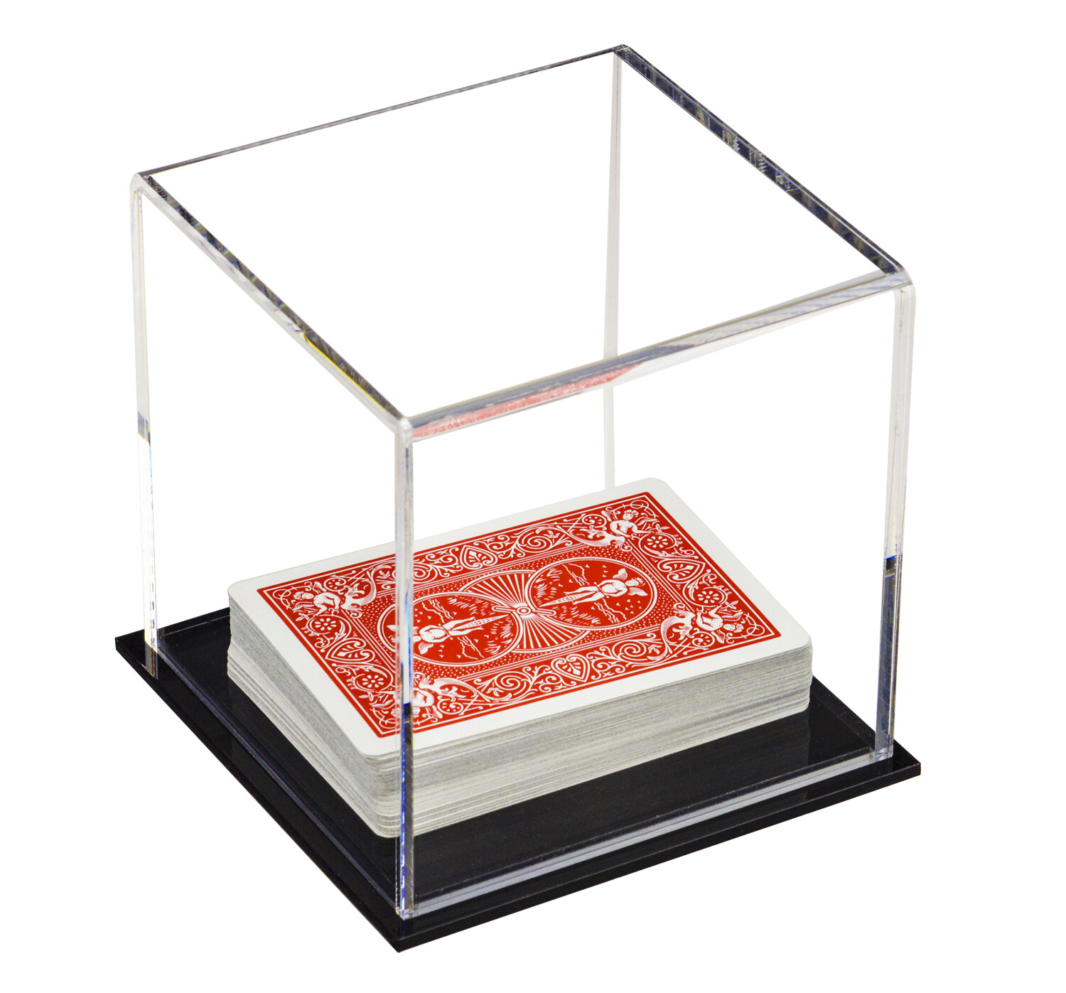 Acrylic Clear Table Top Display Case - Small Square Box 4" x 4" x 4 ...