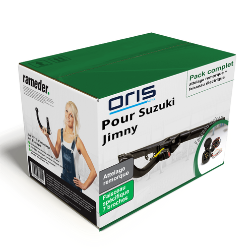 Attelage complet pour Suzuki Jimny 10.18- Amovible Oris + Câble s. 7 ...