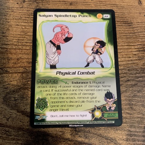 DBZ CCG Score Saiyan Spindletop Punch Fusion Saga | eBay