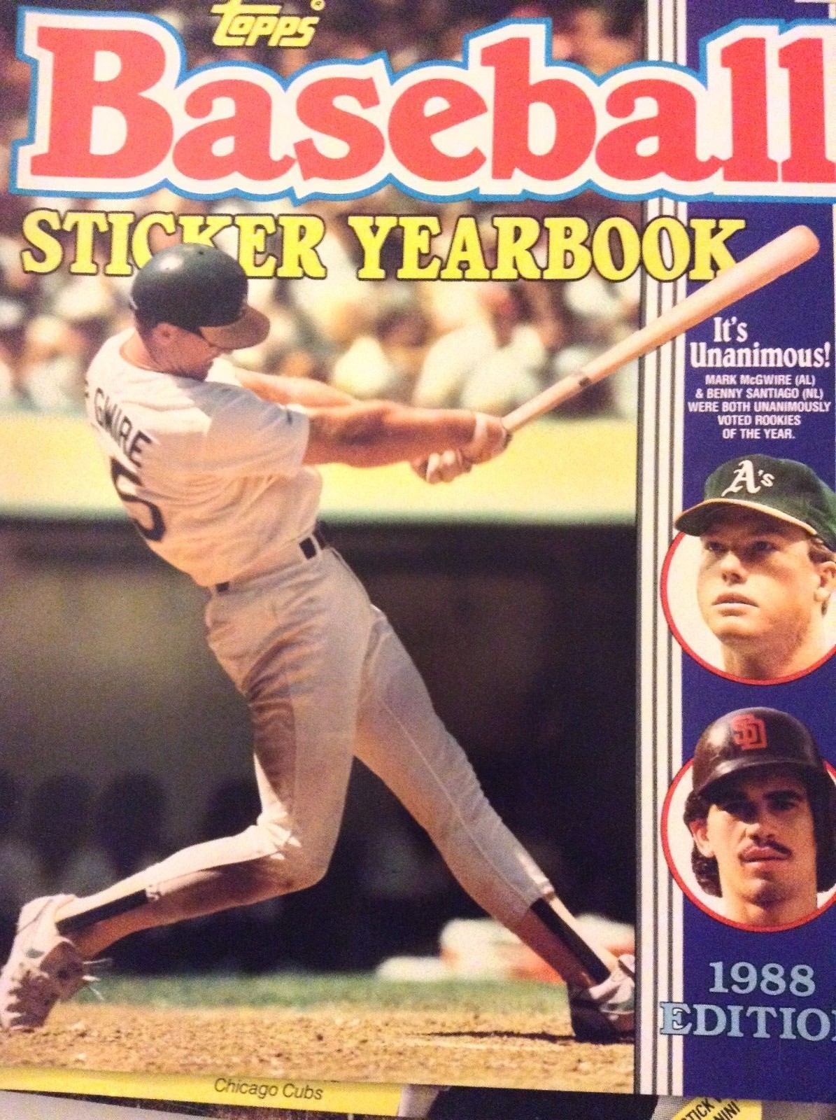 Topps Baseball Collectible Sticker Yearbook 1988 Edition 120118nonrh | eBay