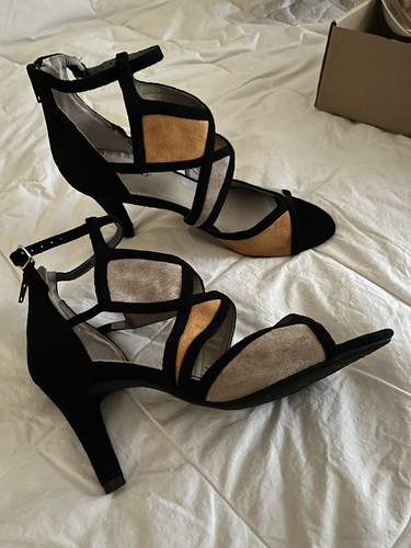 Rialto Ria High Heels Sandals Stilettos Size 9M Ankle Strap Open Toe ...