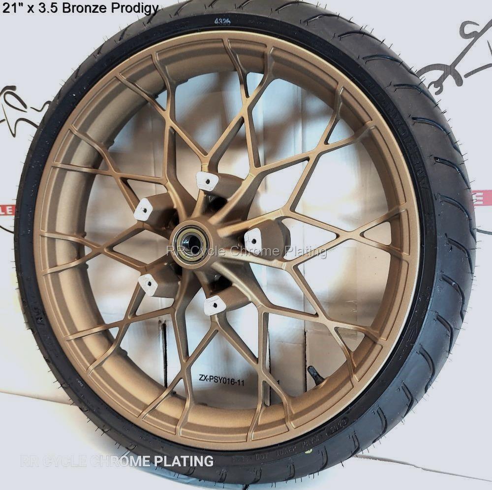 Harley 21" Bronze Prodigy Front Wheel Dunlop Tire Rotor 08-24 Road ...