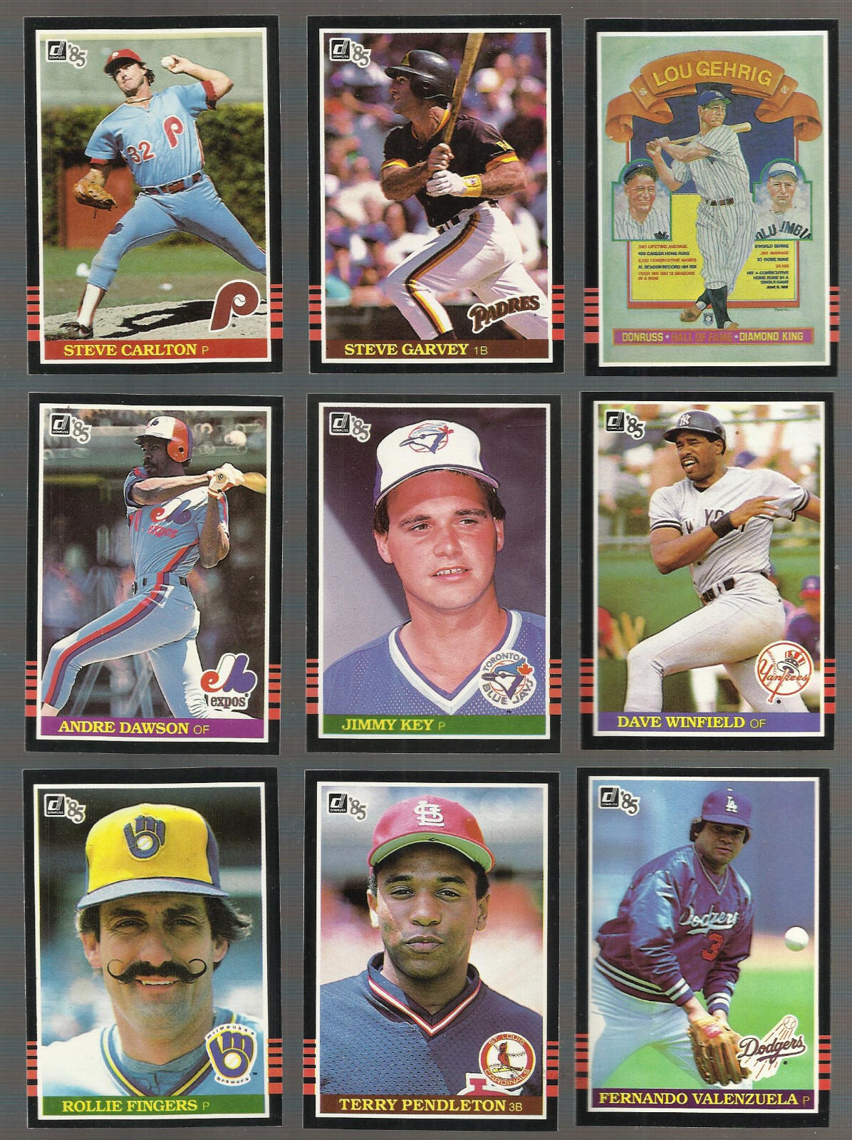 AWESOME lot of 500+ 1985 DONRUSS baseball cards with STARS and HALL of ...