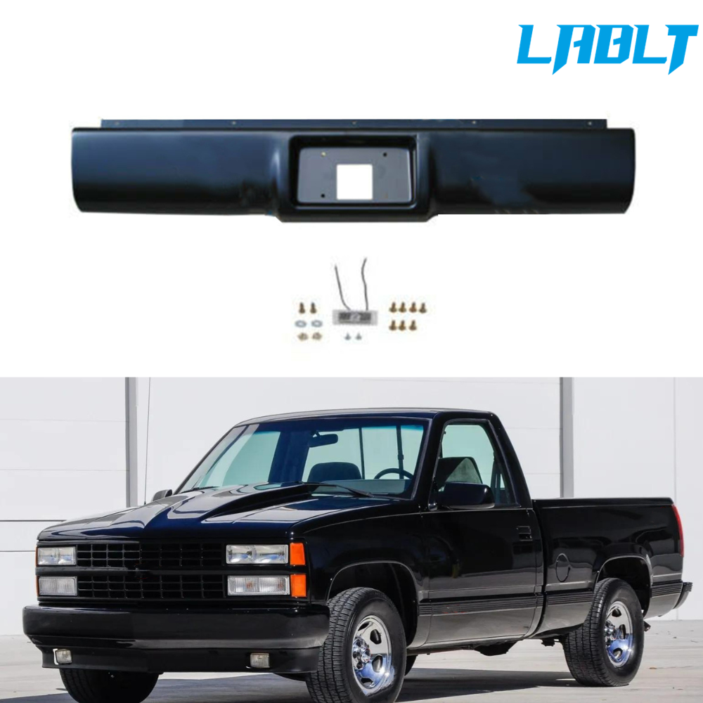 LABLT Rear Bumper Roll Pan w/License Plate Holes For Chevy C1500/K2500 ...