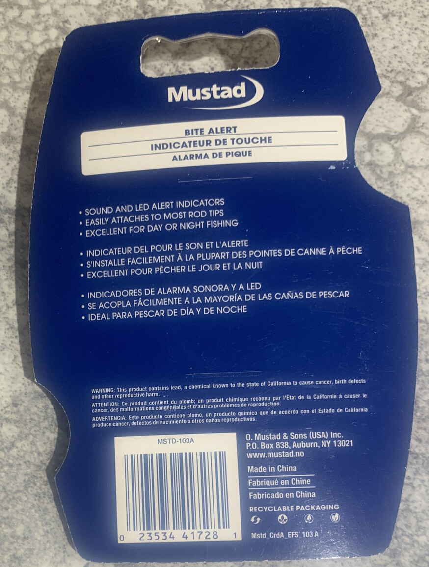 Mustad Bite Alert Fishing Rod Strike Indicator Sound And Lights | eBay