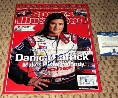 DANICA PATRICK SIGNED SPORTS ILLUSTRATED AUTOGRAPH BAS BECKETT NASCAR ...