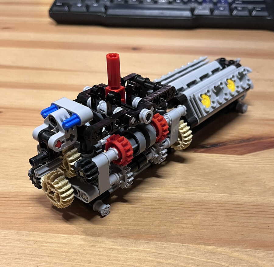 LEGO Technic 6 Speed Transmission Gearbox with V8 Engine - new parts | eBay