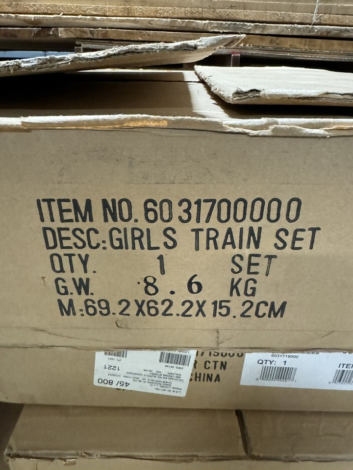 NEW LIONEL O GAUGE 6-31700 GIRLS TRAIN SET W/PINK LOCO & TENDER & 5 ...
