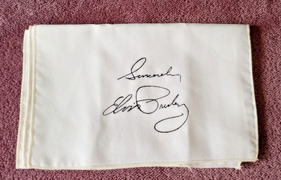ELVIS PRESLEY 1970 'S CONCERT SCARF White FACSIMILE SIGNATURE | eBay