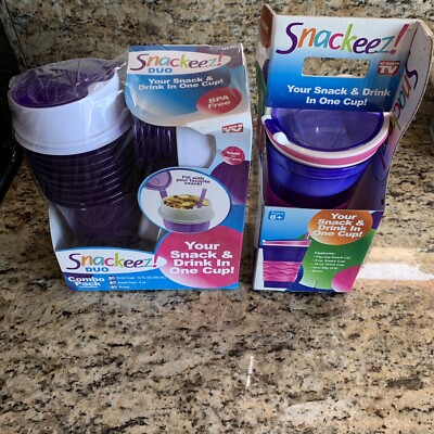 *As Seen on TV * Snackeez Duo All-in-One + All In One Tumbler Snack ...