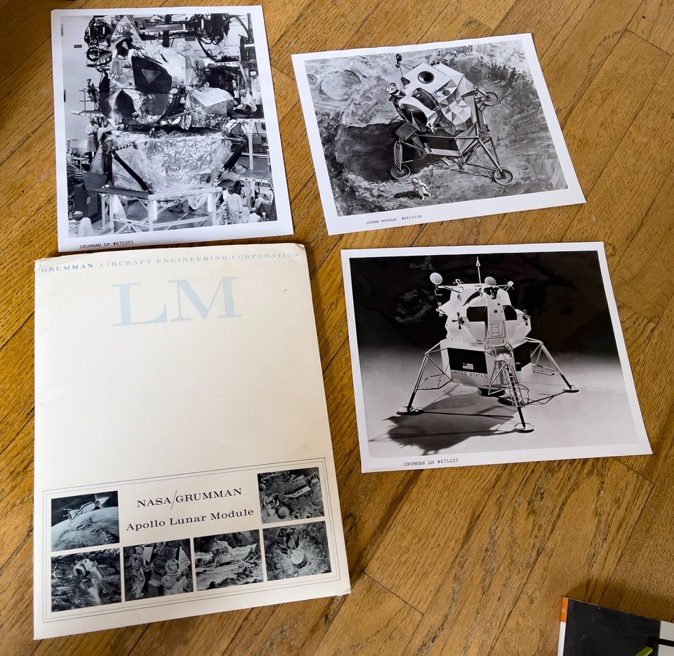 Grumman NASA Lunar Module LEM Model & CONTRACTOR SPEC. SHEETS | eBay