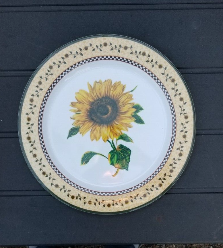 Melamine plates MELAMINE WEAR gourmet 12" Design SUNFLOWER plates (6 ...