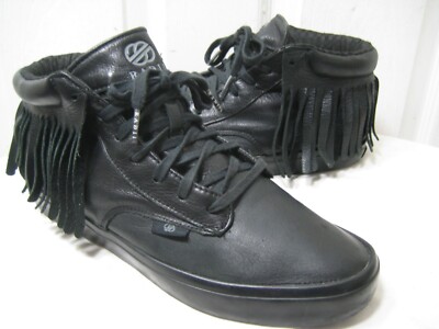 Radii Basic Death Black Leather Casual Mid Top Skateboard Shoes Men's ...