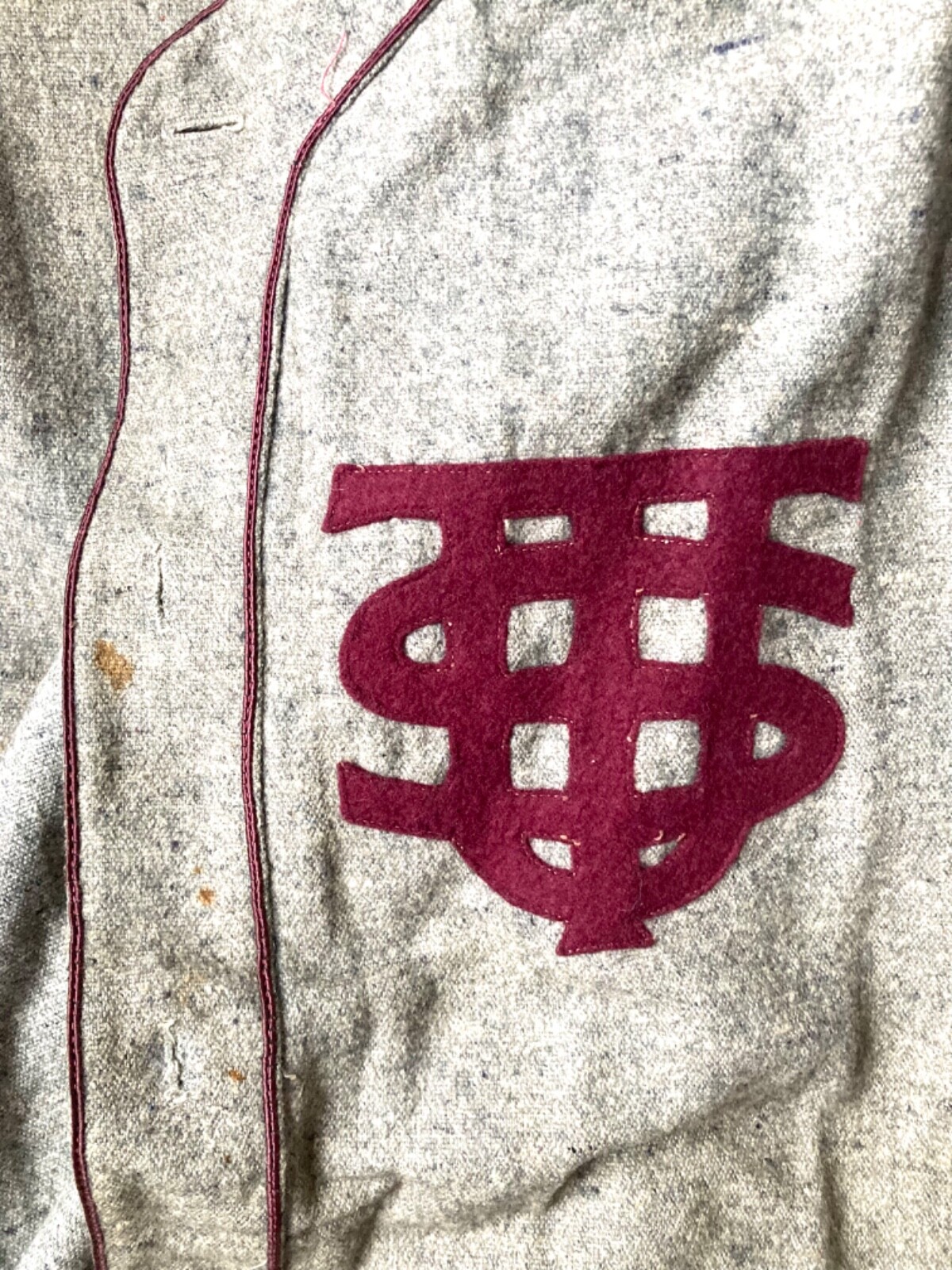 ANTIQUE WOOL BASEBALL UNIFORM EX. COND! ST. THOMAS UNIV. ( STU )? EARLY ...