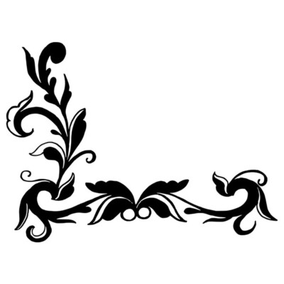 Flower Floral Border Vinyl Decal Sticker for Wall Door Mirror Lounge ...