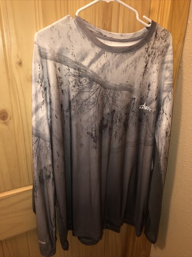 Habit Realtree Fishing Long Sleeve Shirt Men Size XXL 2XL Gray Solar ...
