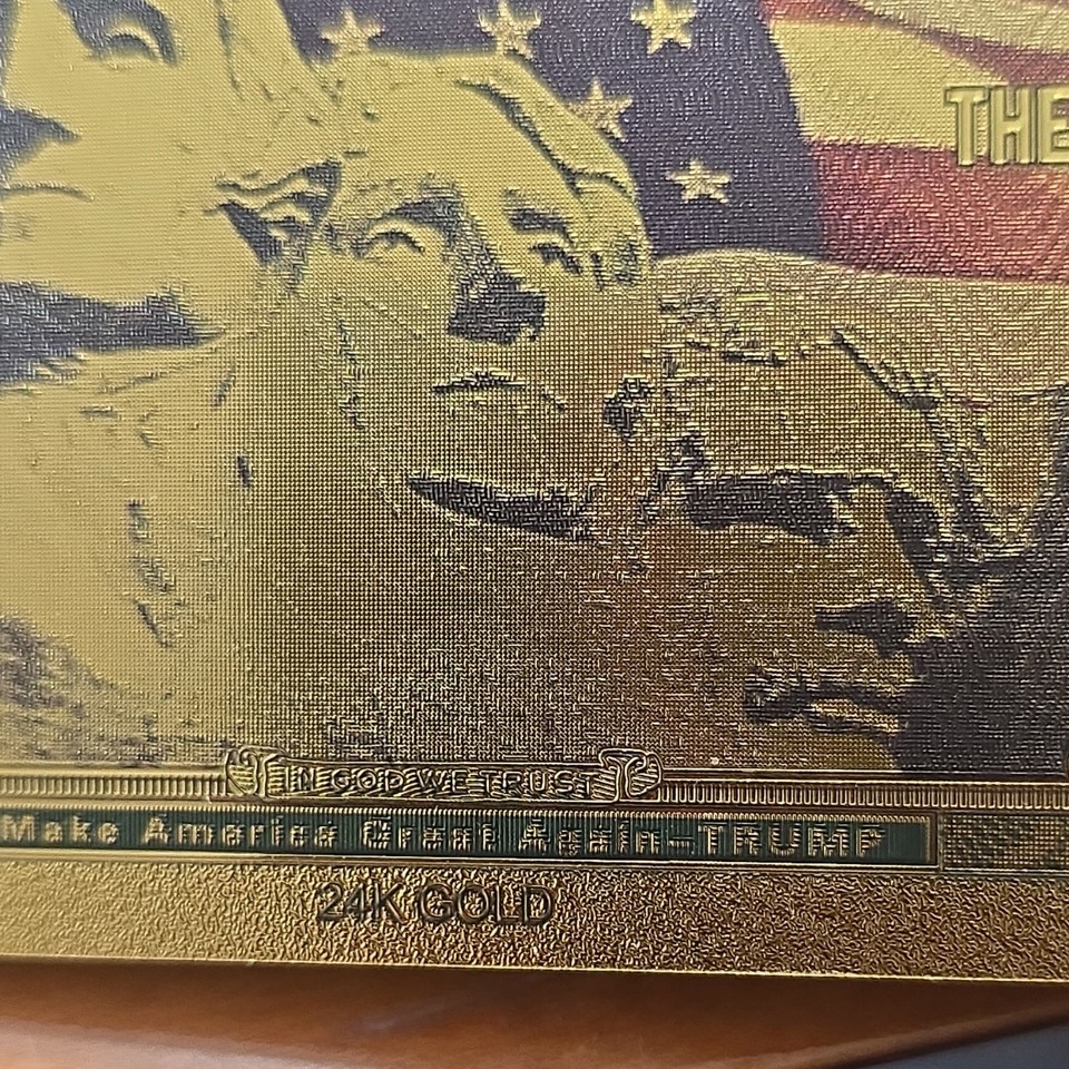 Trump 2028 Million Dollar Novelty 24K Gold Commemorative Issue ...