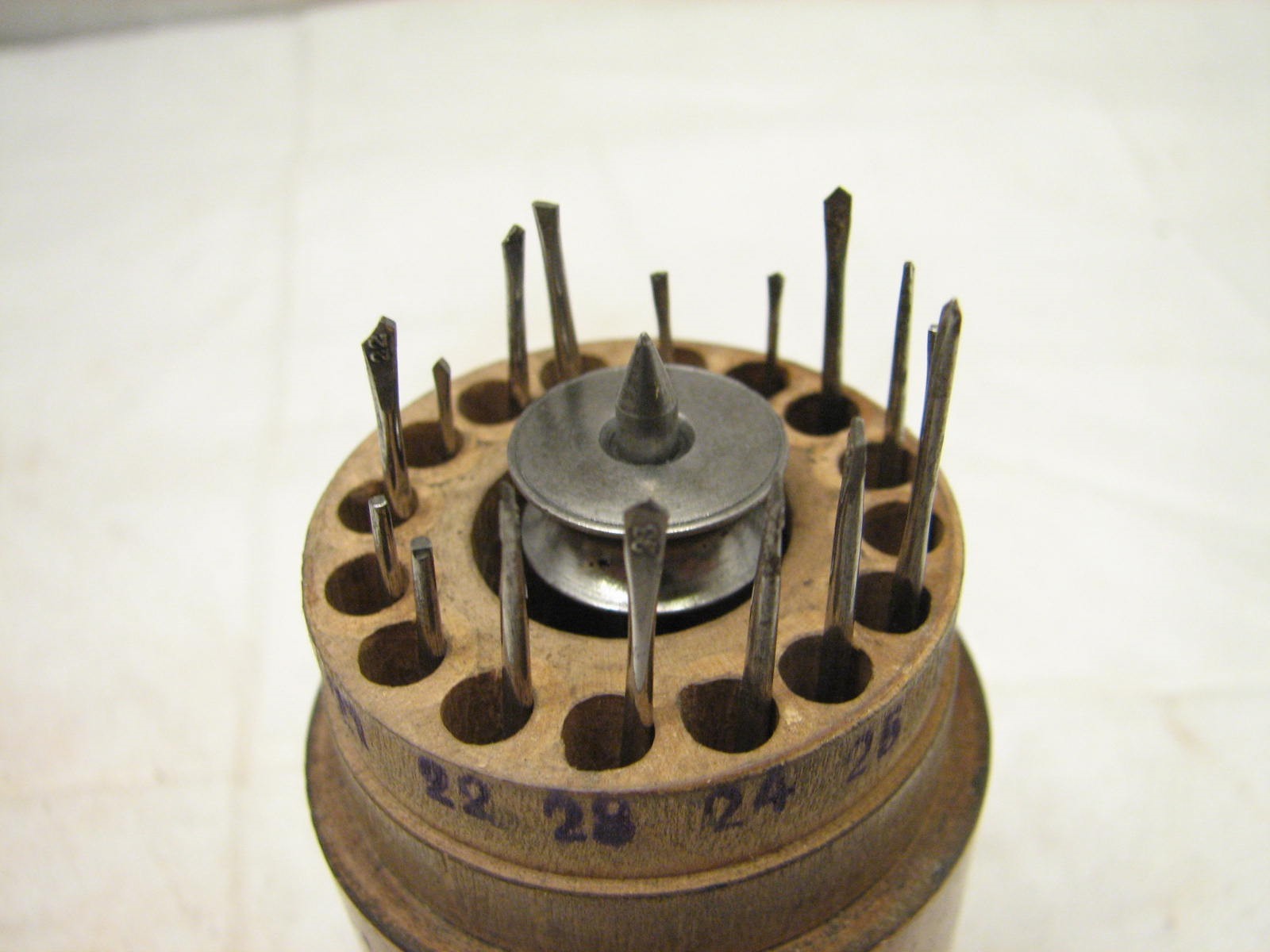 Antique Jeweler's Drill Index Tip Top w/Chuck Wood Storage Box Tool | eBay