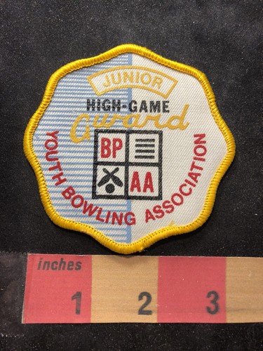 Vtg Printed Version BPAA YBA JUNIOR HIGH GAME AWARD Patch For Bowing ...