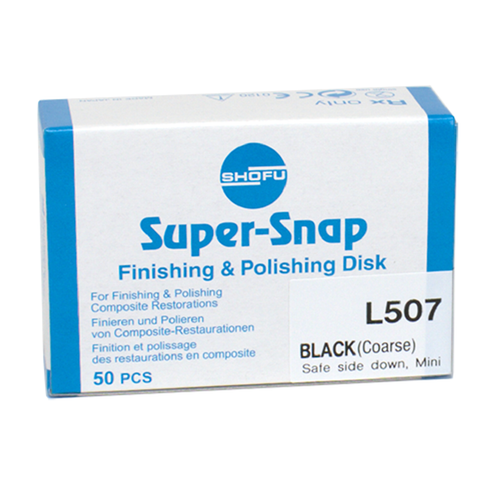 SHOFU Super Snap Finishing & Polishing 50 Disc Pack L507 BLACK COARSE ...