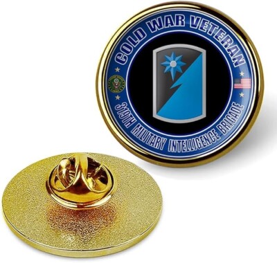 Cold War Veteran 319th Military Intelligence Brigade Tie Shirt Lapel ...