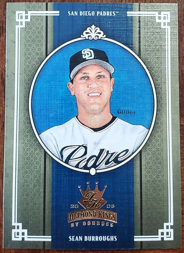 2005 DONRUSS DIAMOND KINGS SEAN BURROUGHS SAN DIEGO PADRES CARD #185 NM ...