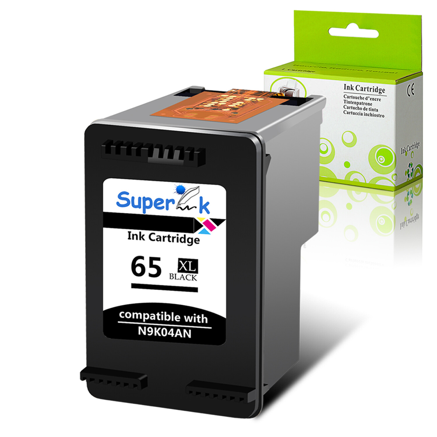 Black Ink Cartridge For HP 65 XL Deskjet 2652 2655 3755 ENVY 5010 5052 ...