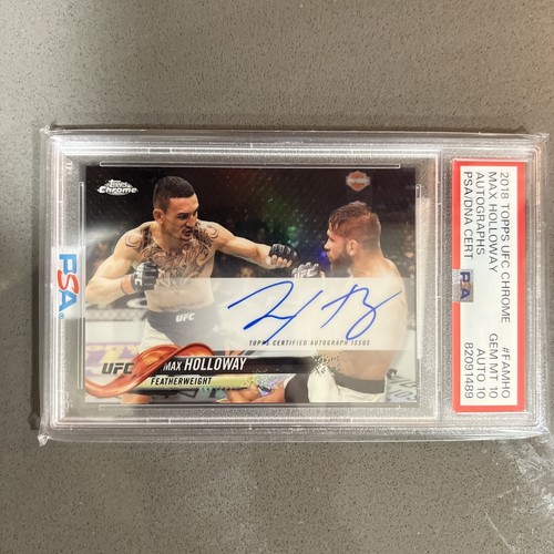 2018 Topps Chrome UFC - Fighter Autographs #FA-MHO Max Holloway (AU ...