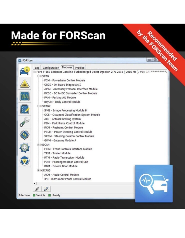 FORScan OBDLink EX Scanner 256GB SSD Windows 7 Or 10 Ford+Engine Code ...