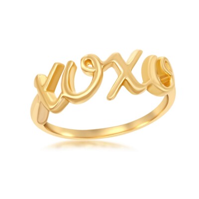 Sterling Silver GP XOXO Ring | eBay
