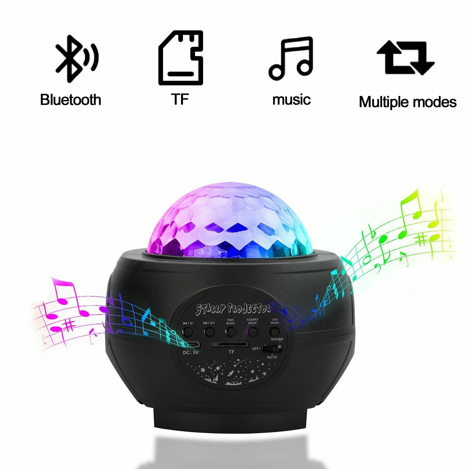 Remote Control Projector LED Ocean Galaxy Starry Night Light Bluetooth ...