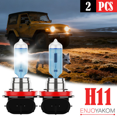 H11 Led Headlight Super Bright Bulbs Kit White 6000K High Low Beam 2X ...