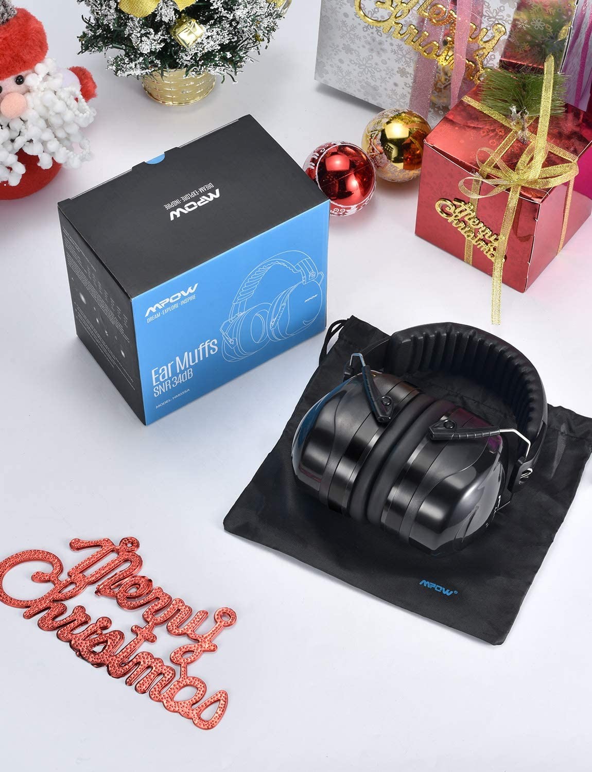 Mpow 035 Ear Defenders Headphone 34dB Highest NRR Safety Muff Shooting ...