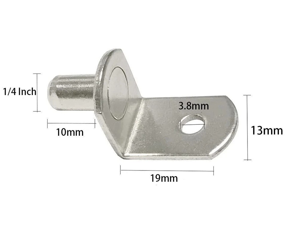 1/4 Inch Shelf Pegs40Pcs Bracket Support Pins L-Shaped Holders for ...