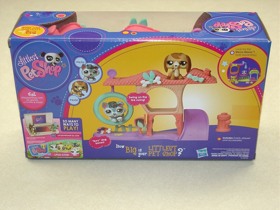 Littlest Pet Shop DACHSHUND 2035 HUSKY 2036 PUPPY DOG HOUSE LPS New ...
