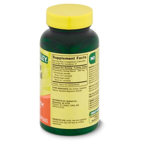Spring Valley Echinacea Goldenseal Blend Capsules 900mg 75ct for sale ...