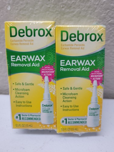 2 Debrox Earwax Removal with Gentle Microfoam Cleansing Action 0.5 oz ...