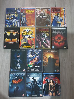 DC UNIVERSE: BATMAN DVD's (Blu -Ray) Films Bundle. 14x DVDs. Bruce ...