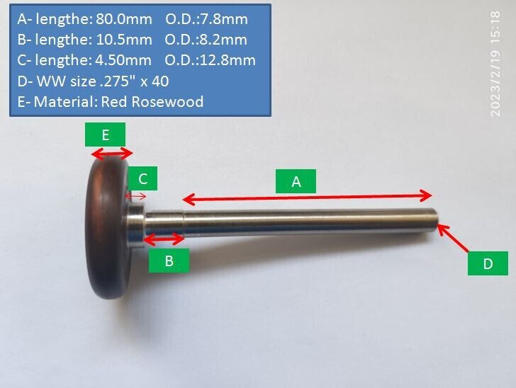 1pc 94.0mm length Collet Holder Drawbar fits WW 8mm Watchmaker Lathe | eBay