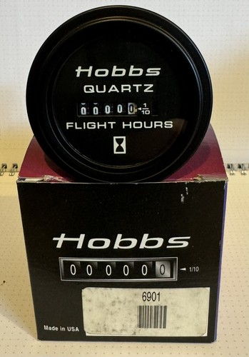 HOBBS Quartz Hour Meter 12-24VDC LR 42455- New-2 Inch Round Panel Mount ...