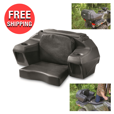 ATV Seat Backrest Storage 4 Wheeler Locking Padded Waterproof Rear ...