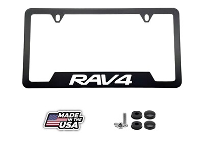 RAV4 Black License Plate Frame Stainless Steel B with Laser Engraved ...