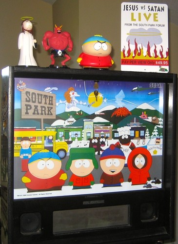 South Park Pinball Machine Jesus vs. Satan Topper | eBay