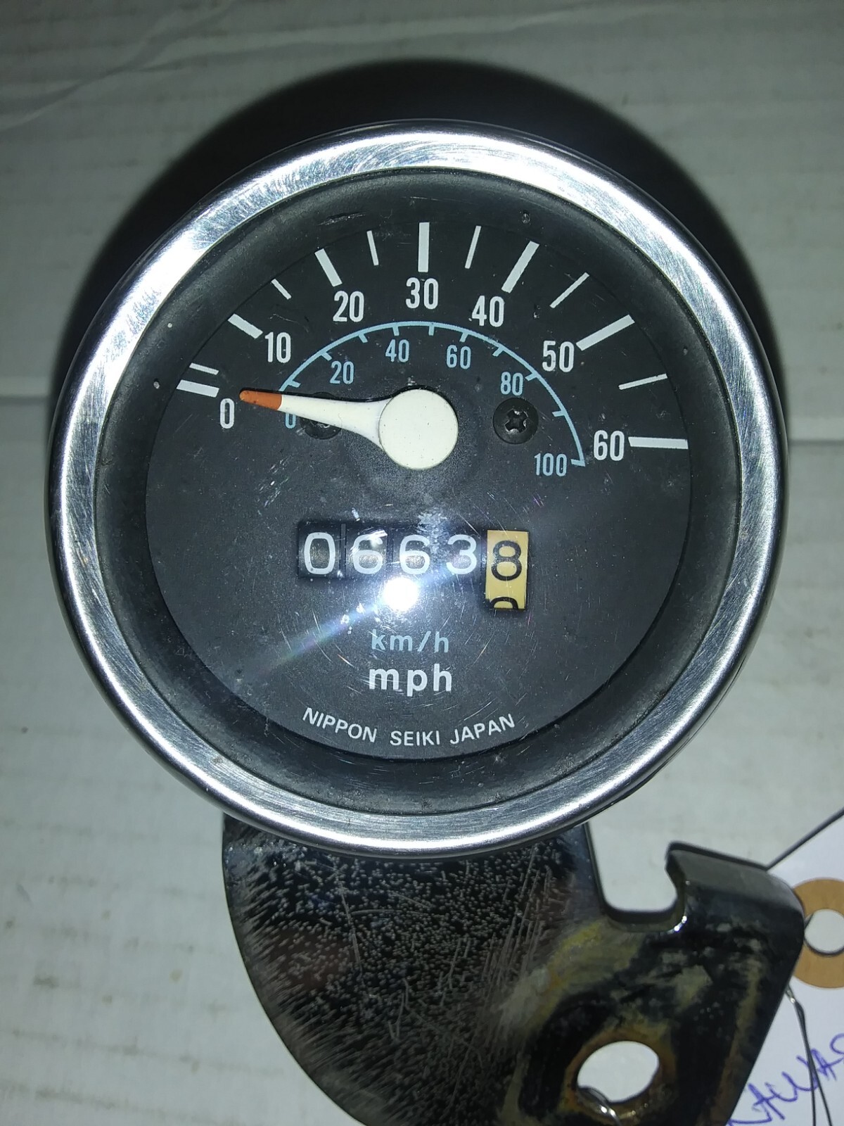 Kawasaki KLT250 KLT 250 1983 83 speedometer speedo gauge mph w/ mount ...